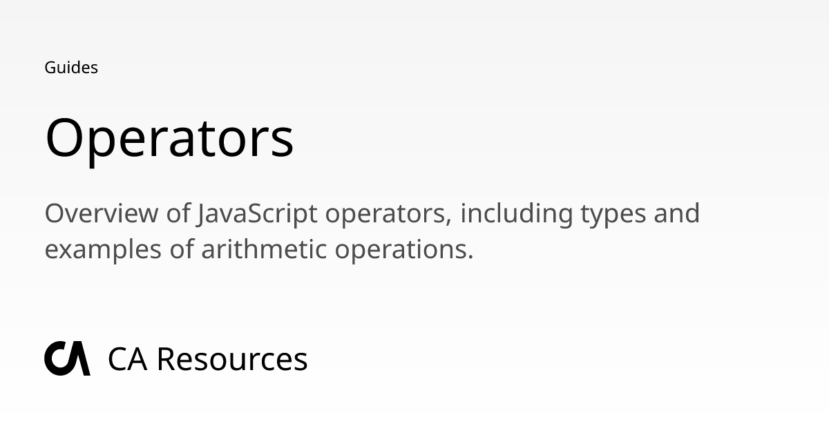 Operators | CA Resources